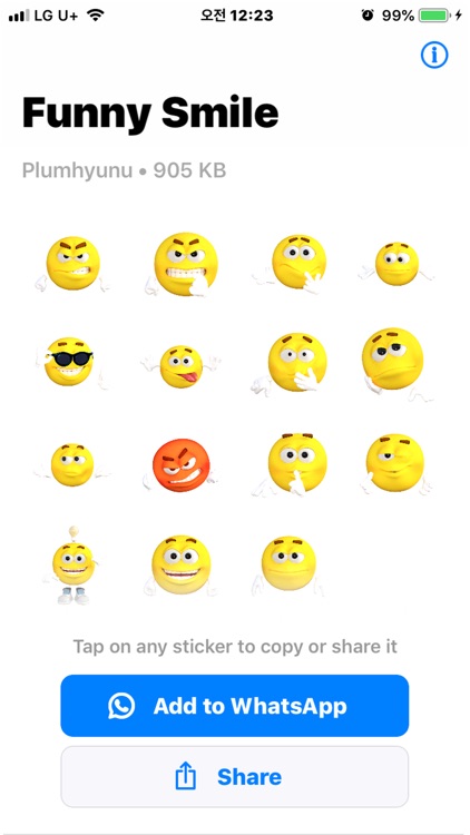 WhatsApp Sticker Funny Smile by HyunWoo Lee
