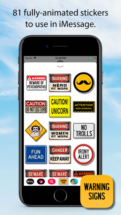 「Warning Sign Animated Stickers」 - iPhoneアプリ | APPLION