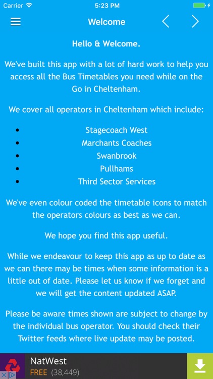 Cheltenham Bus Timetables by TinyHosting Limited
