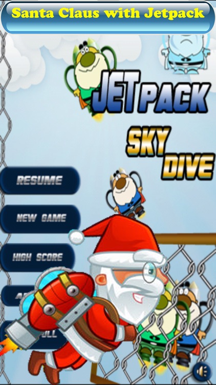 Santa Claus Jetpack Sky Dive by Meng Li