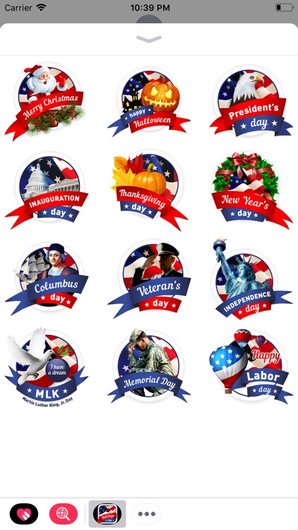 Holidays USA sticker pack by Dmitry Shilov
