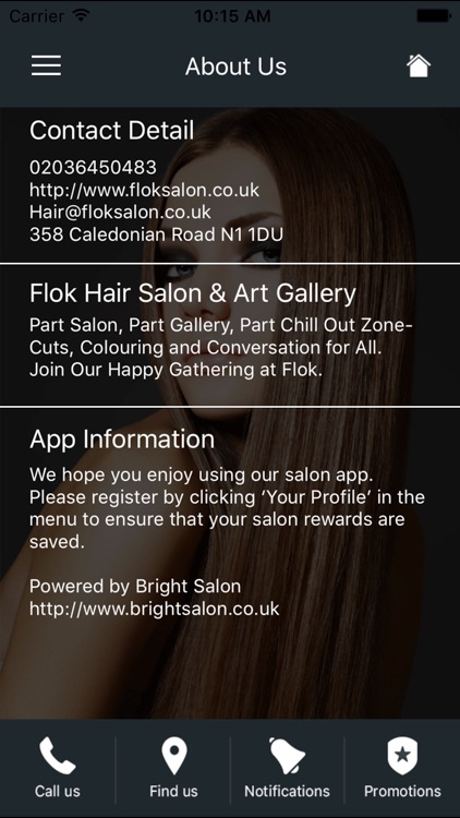Flok Hair Salon & Art Gallery by Bright Mobile Apps Ltd