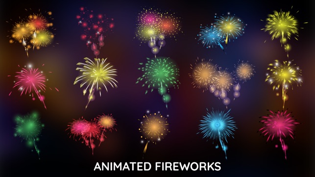 Animated Fireworks Background