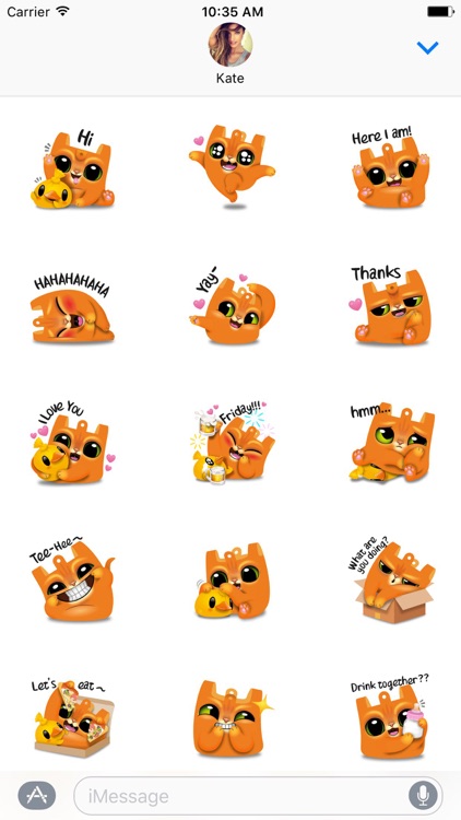 Pocat The Lovely Orange Cat - Stickers by Hiep Nguyen Van
