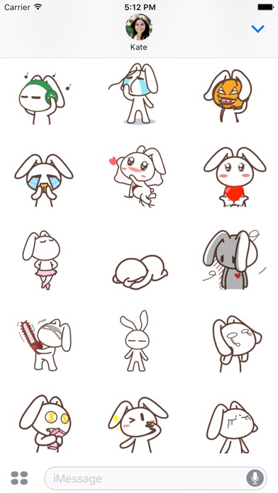 Télécharger Adorable Rabbit Animated Emoji Stickers pour iPhone / iPad ...