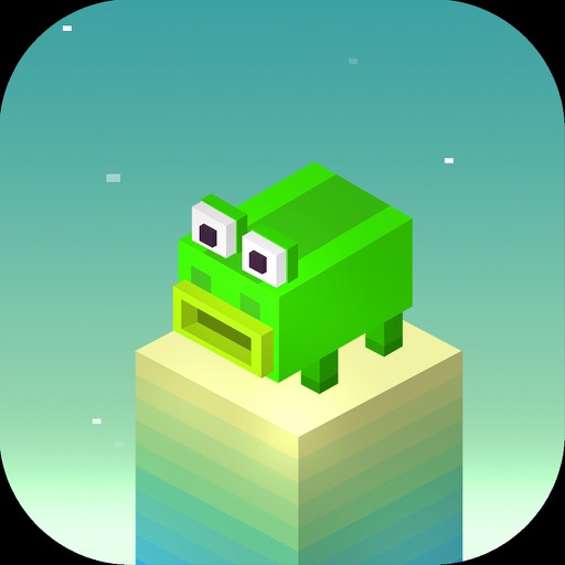 Cubic Frog Colorful City Dasher by Huong Nguyen