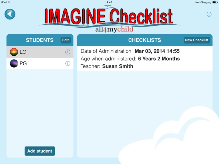 IMAGINE Checklist by all4mychild