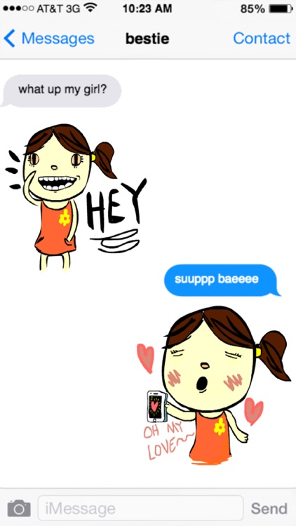 Grumpy Girl - Funny Stickers by Henry Sorren