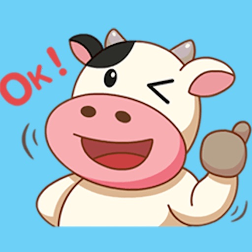 Momo Cow Sticker by Binh Pham