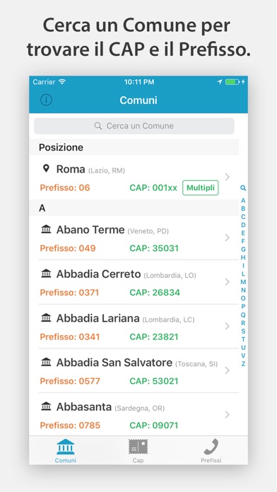 CAP e Comuni Italiani (Codici di avviamento postale): cerca un cap ...