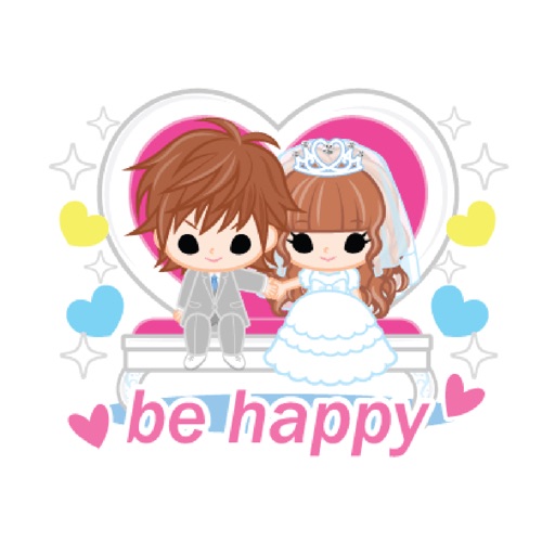 Happy Wedding Sticker for iMessage by Hang Nguyen