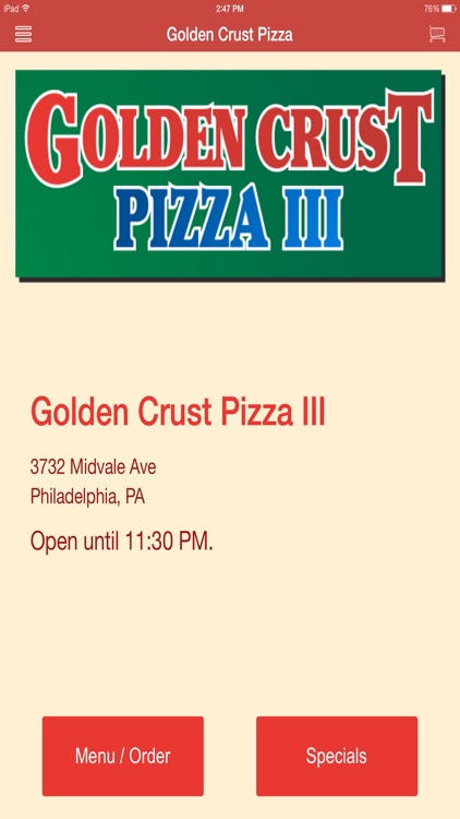 Golden Crust Pizza philadelphia by OrderSnapp Inc.