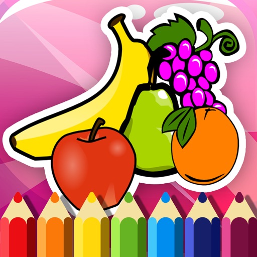 Coloring Drawing Fruits Page Game Education by Lune Sumnoi