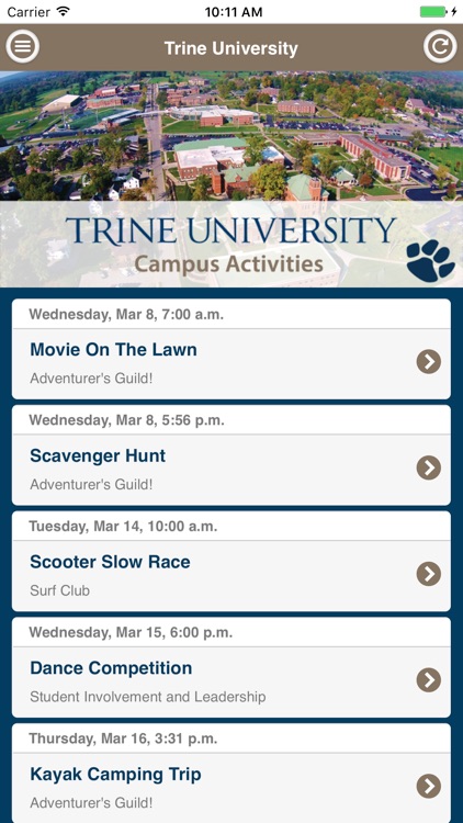 Trine University Campus Activities by Check I'm Here, LLC