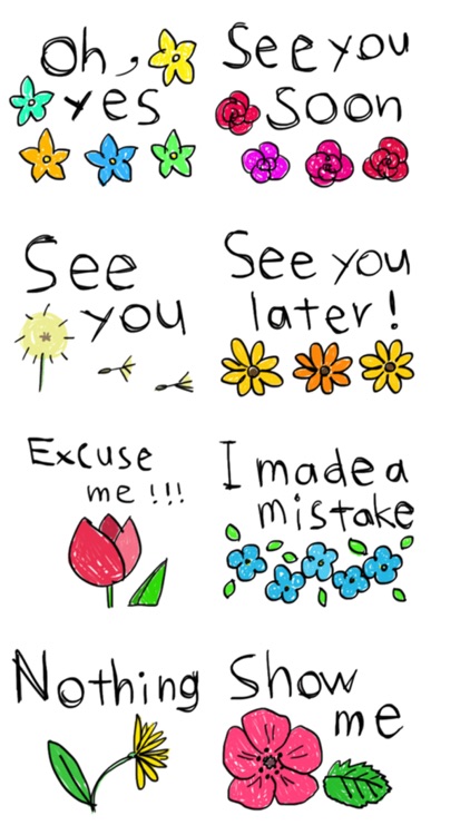 Text Stickers : Flowers by Abay Imanberlin