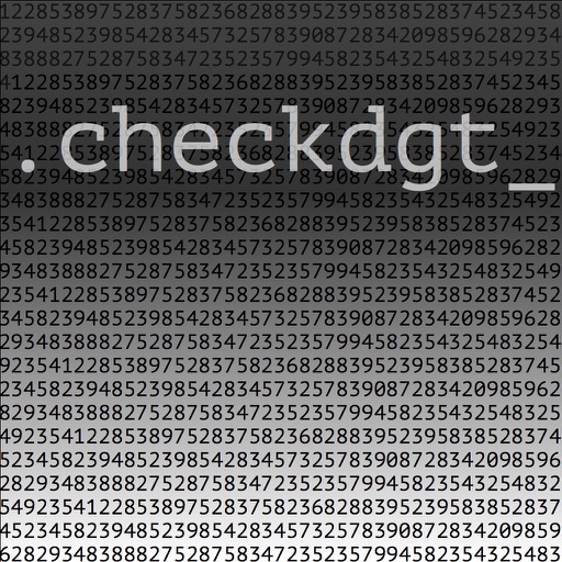 Checkdgt Check Digit Generator And Validation By Andrew Scott