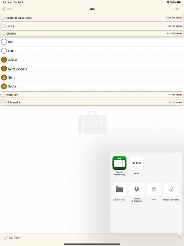 [Free] Pack the Bag Pro for iPhone, iPad and Apple Watch