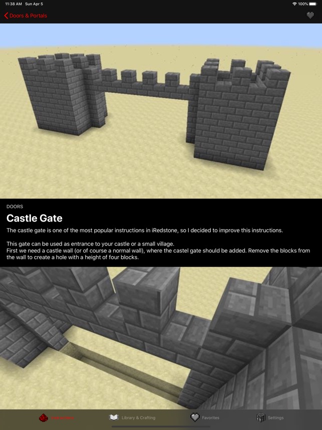 Minecraft Castle Gate Piston