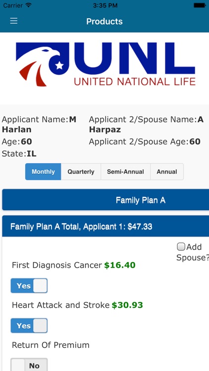 UNL E-App by United National Life Insurance Company of America