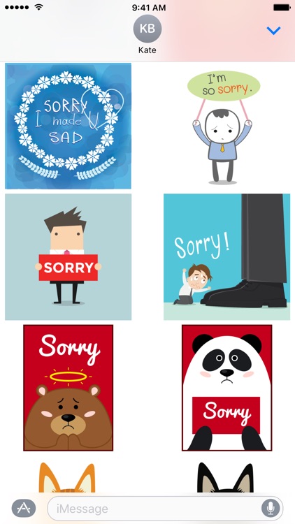 I'm Sorry Stickers by DEUCETEK LLC