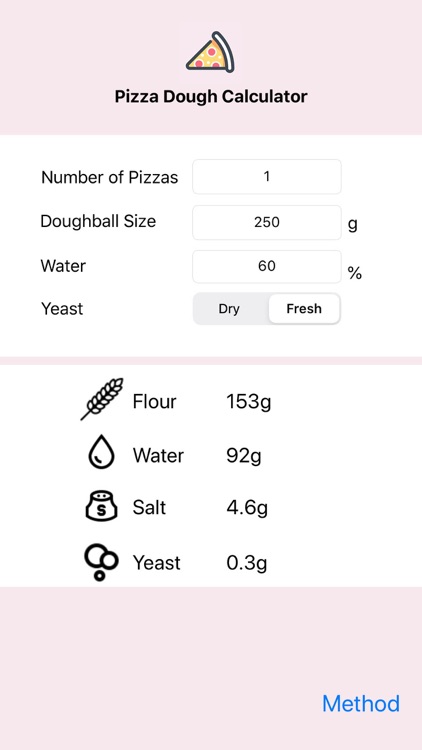 Pizza Dough Calculator by Zero Alpha