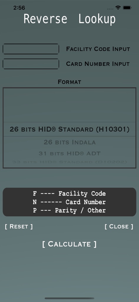 Proximity - Access Card Calc - Utilities App | MWM