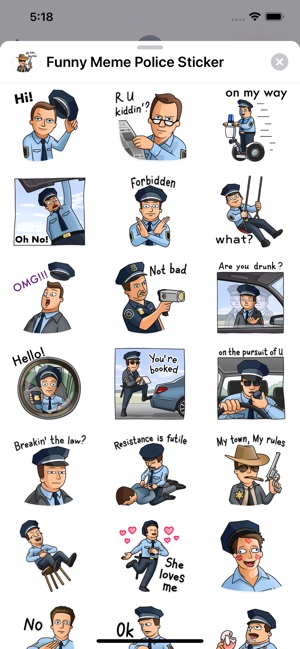 Funny Police Stickers