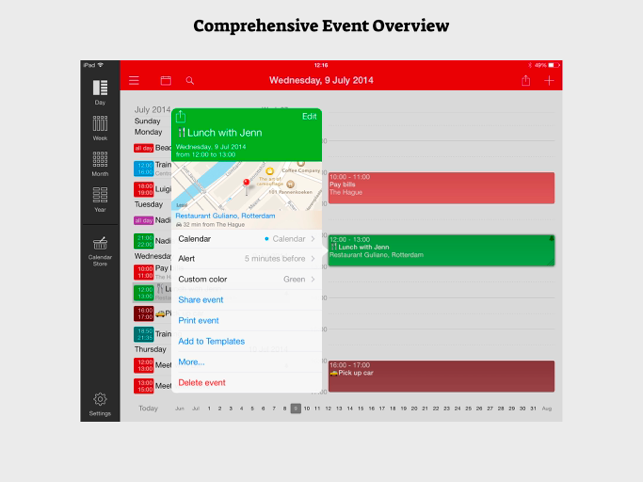 【iOS APP】Week Calendar for iPad 圖表式日曆排程軟體 iPad 版 – Dr.愛瘋 APP Navi