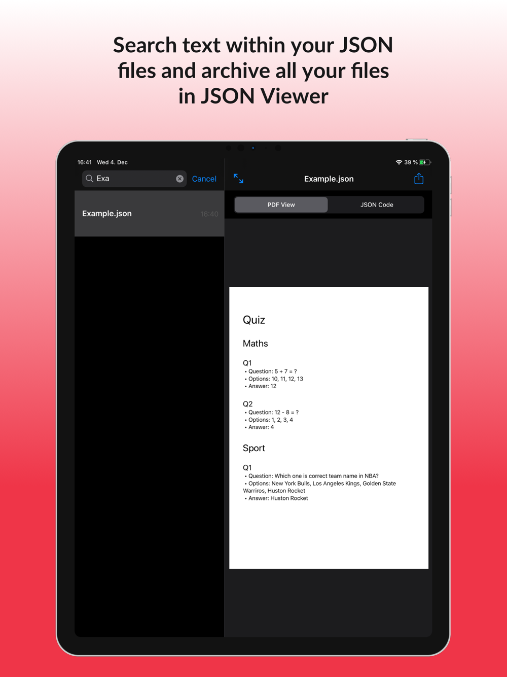 JSON Viewer Json File Reader Download App For IPhone STEPrimo