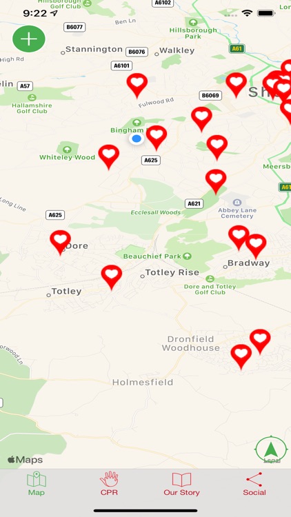Defib Map by Tim Cropper-Williams
