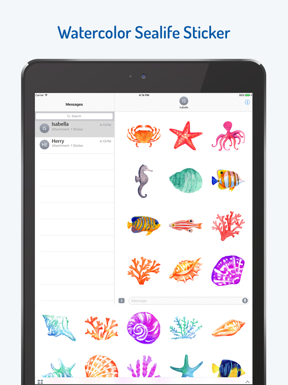 Télécharger Watercolor Sea Life Emojis pour iPhone / iPad sur l'App ...