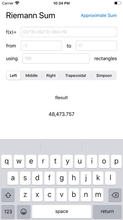 Riemann Sums Calculator by Michael MacCallum