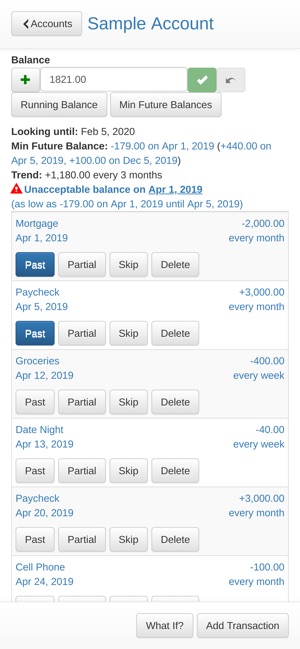 Bank Account Balance