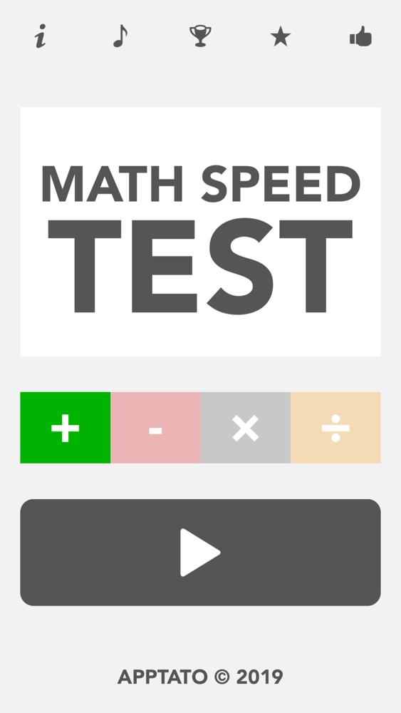 Math Speed Test (Full Version) App for iPhone - Free Download Math ...