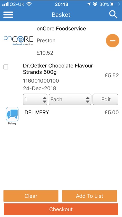 onCore Foodservice by Adventoris Limited