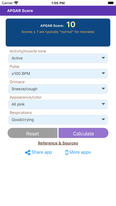 APGAR Score Calculator скачать на пк Windows 7/10/11 | PCAppCatalog