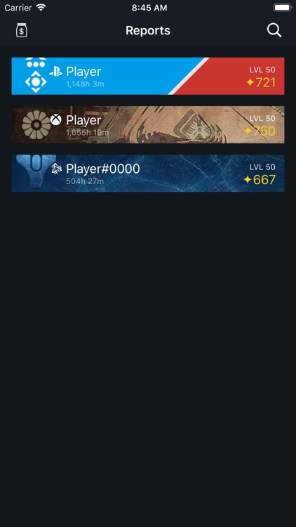 Reports for Destiny 2 by Dmitriy Polyakov