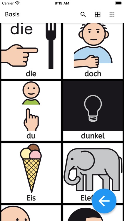 EiS-App by Wörterfabrik für unterstützte Kommunikation