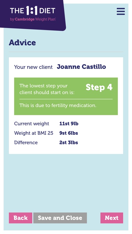 ePRF (Personal Record Form) by Cambridge Weight Plan Ltd