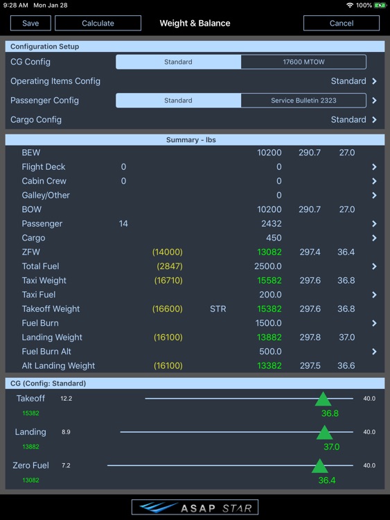ASAP STAR for iPad by Automated Systems in Aircraft Performance, Inc.