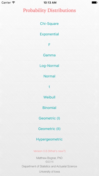 Probability-Distributions by Matthew Bognar