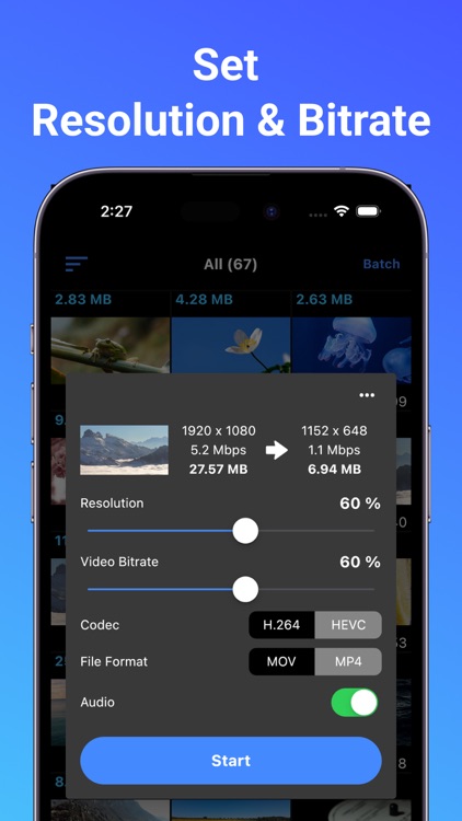 Batch Video Compressor:Saving by Never Inc