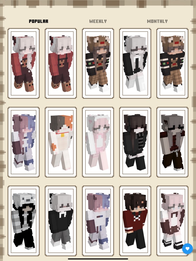 Minecraft Girl Skins Layout