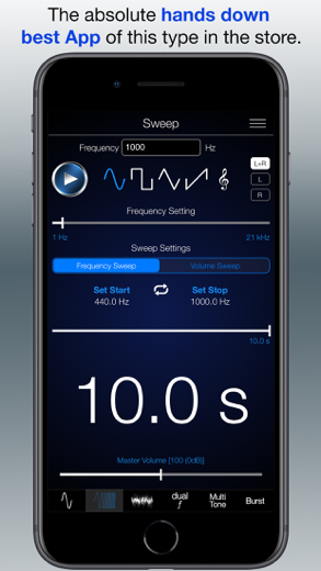 Audio Function Generator for iPhone - APP DOWNLOAD