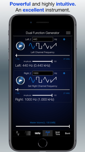 Audio Function Generator for iPhone - APP DOWNLOAD