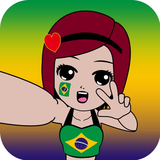 Emoji Brazil Soccer Fan by Shiu Ying Sati Lam