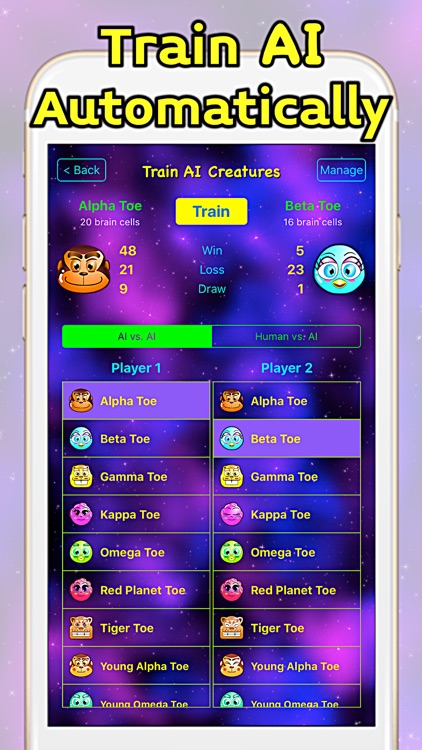AI Toe - AI Learns Tic Tac Toe by WonderStar Games