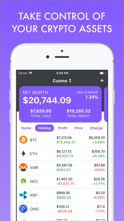 Cosmo - Crypto Portfolio by Jason Werner