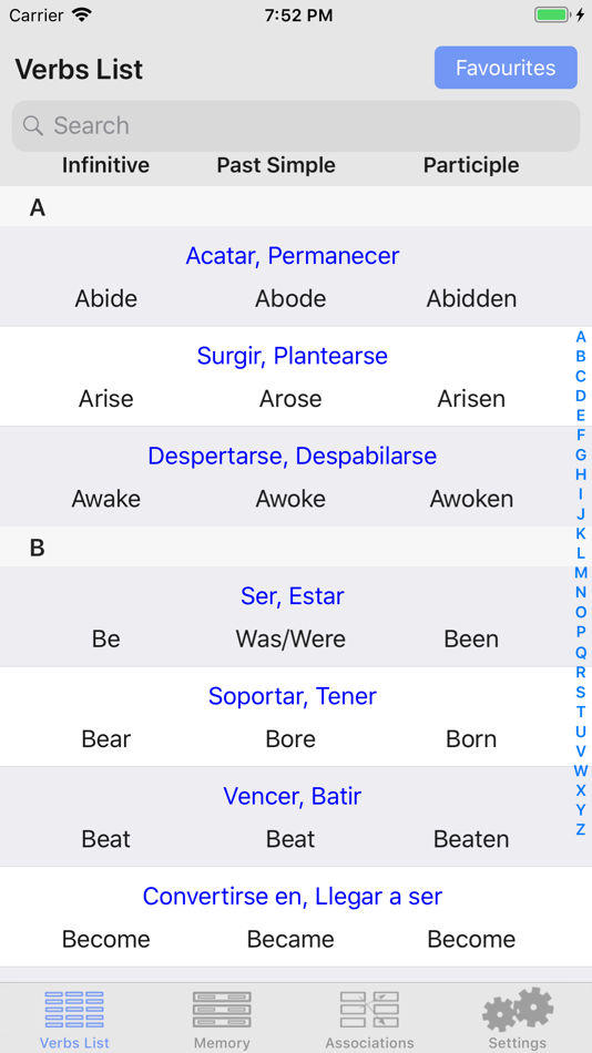 Verbos Irregulares en Inglés + (di Nixus Development) - (iOS App) — AppAgg