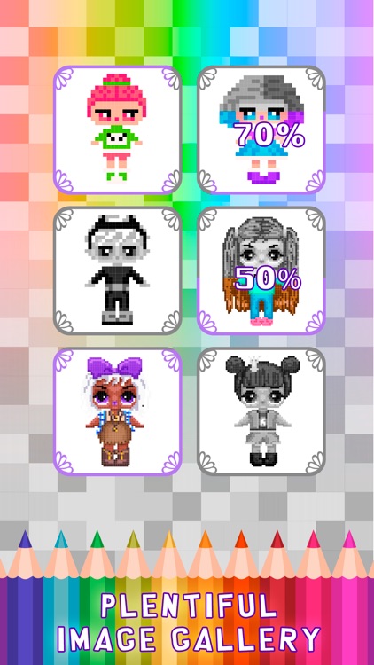 Pixel Dolls Coloring Surprise by Denis Sandakov